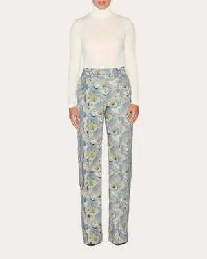 LIA COHEN Intuition Floral Straight-leg Pants