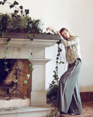 LIA COHEN Radiance Grosgrain Wide-leg Pants