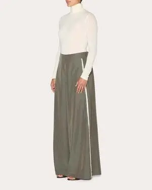 LIA COHEN Radiance Grosgrain Wide-leg Pants