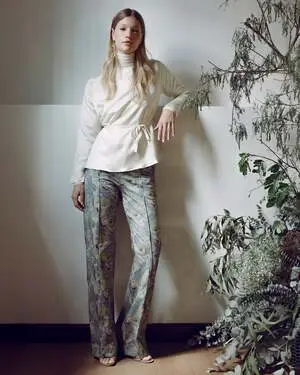 LIA COHEN Wholesome Silk Long-sleeve Top