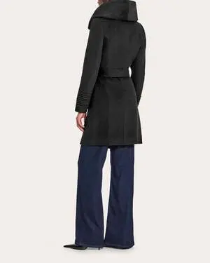 Sentaler Baby Alpaca Hooded Midi Wrap Coat