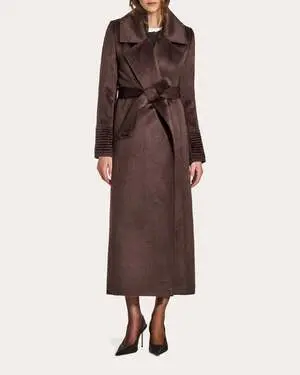 Sentaler Suri Alpaca Maxi Wrap Coat - Brown