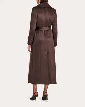Sentaler Suri Alpaca Maxi Wrap Coat - Brown