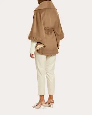 Sentaler Baby Alpaca Belted Shawl Collar Cape