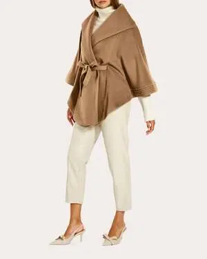 Sentaler Baby Alpaca Belted Shawl Collar Cape