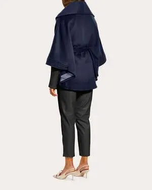 Sentaler Baby Alpaca Belted Shawl Collar Cape