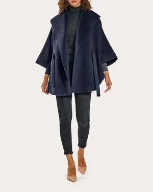 Sentaler Baby Alpaca Belted Shawl Collar Cape