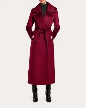 Sentaler Suri Alpaca Notched Collar Maxi Wrap Coat