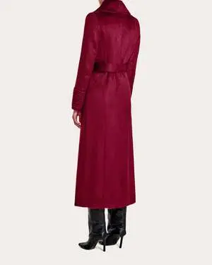 Sentaler Suri Alpaca Notched Collar Maxi Wrap Coat