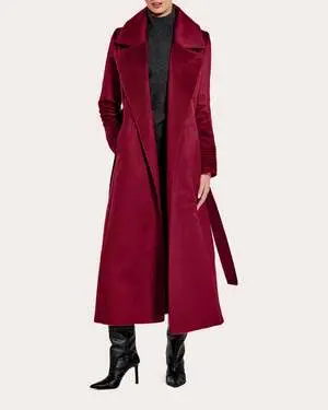 Sentaler Suri Alpaca Notched Collar Maxi Wrap Coat