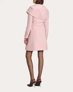 Sentaler Baby Alpaca Hooded Midi Wrap Coat
