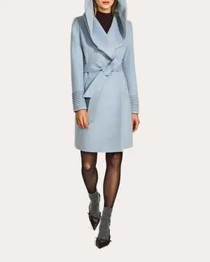 Sentaler Baby Alpaca Hooded Midi Wrap Coat