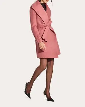 Sentaler Baby Alpaca Shawl Collar Midi Wrap Coat