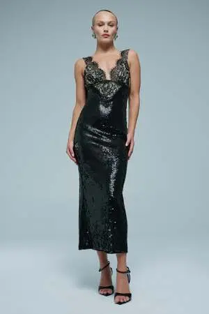 Bardot Torie Lace Sequin Maxi Dress