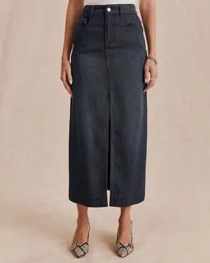 Splendid Ryder Suede Skirt Java