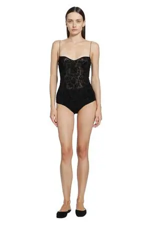 PAULINE DUJANCOURT Liqaa Lace Bodysuit