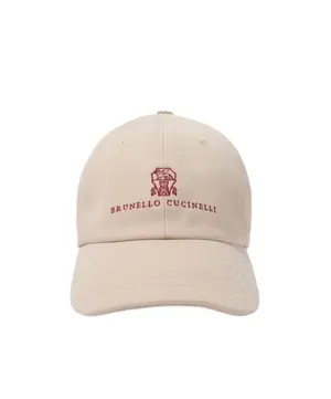 Brunello Cucinelli Logo Cotton Canvas Baseball Cap