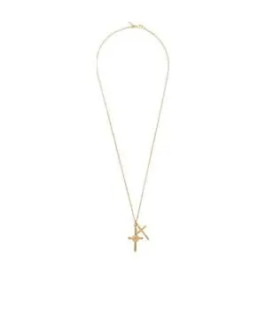 Emanuele Bicocchi Double Cross Necklace - Yellow