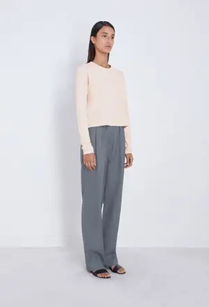 LOULOU STUDIO Crew-neck Cotton T-shirt