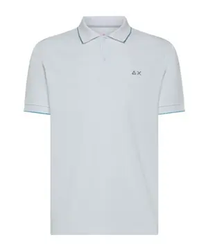SUN 68 Contrast Trim Piqué Polo Shirt - White