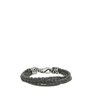 Emanuele Bicocchi Braided Chain Bracelet - Black
