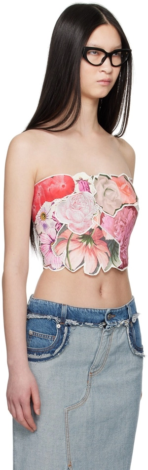 Marni Floral Pattern Printed Tube Top