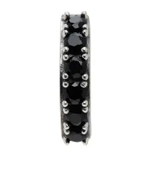 Emanuele Bicocchi Crystal Hoop Single Earring - Silver