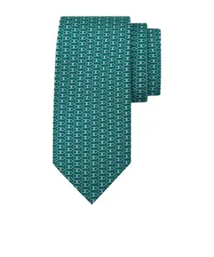 FERRAGAMO Printed Tie - Green