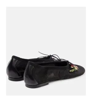 Simone Rocha Bow-detail Embellished Ballet Flats