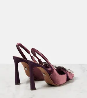 Dolce & Gabbana Embellished Velvet Slingback Pumps