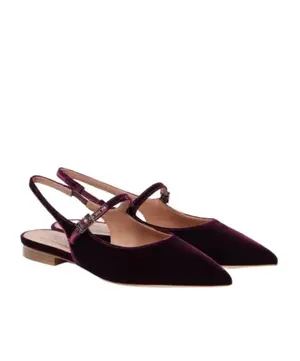 MALONE SOULIERS Karla Velvet Slingback Flats