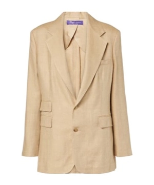 Ralph Lauren Russel Silk And Linen Blazer