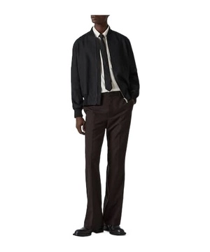 LARDINI Linen Bomber Jacket