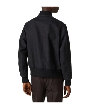 LARDINI Linen Bomber Jacket