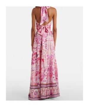 Camilla Floral Embellished Silk Halterneck Top