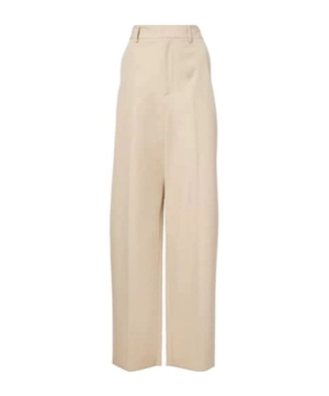 TOD'S Wool And Cotton Wide-leg Pants - Nude
