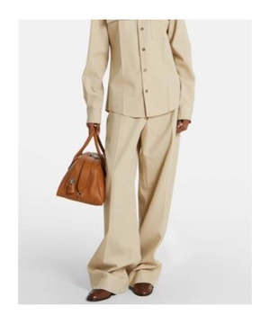 TOD'S Wool And Cotton Wide-leg Pants