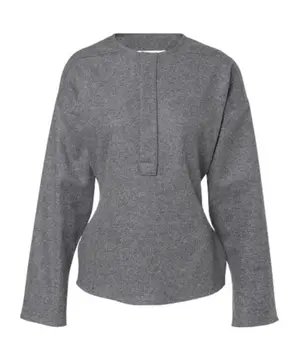 Victoria Beckham Wool And Cashmere Henley Shirt