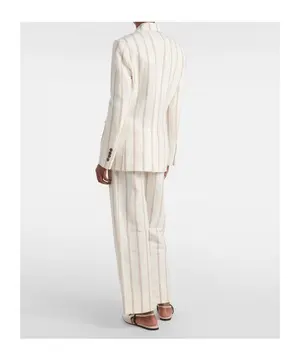 Brunello Cucinelli Striped Linen And Cotton Blazer