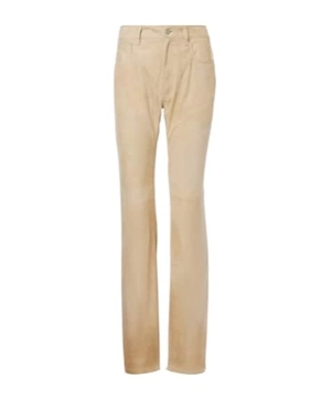Ralph Lauren Scottie Low-rise Leather Straight Pants
