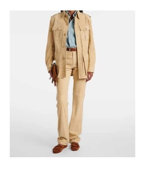 Ralph Lauren Scottie Low-rise Leather Straight Pants