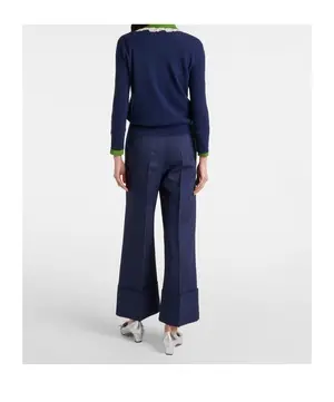 Valentino Garavani Lace-trimmed Virgin Wool Cardigan