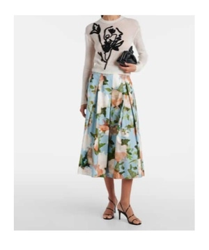 Erdem Embroidered Alpaca And Wool-blend Sweater