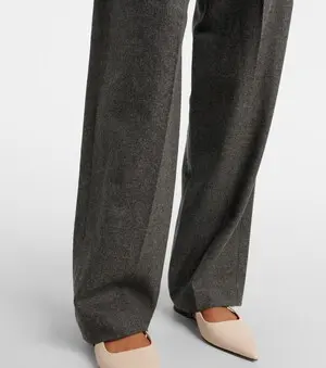 Brunello Cucinelli Pleated Wool And Cashmere Wide-leg Pants