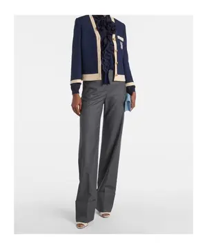 Valentino Garavani High-rise Wool Straight Pants