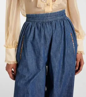 Valentino Garavani Chambray Tapered Pants