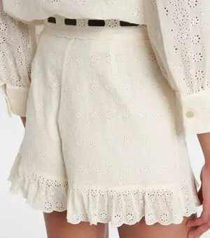 Valentino Garavani Floral Ruffled Cotton Shorts