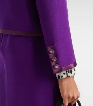 Dolce & Gabbana Dg Satin-trimmed Wool-blend Crêpe Jacket