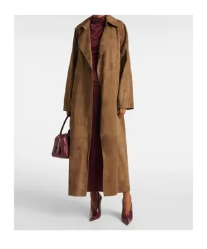 Magda Butrym Suede Wrap Coat