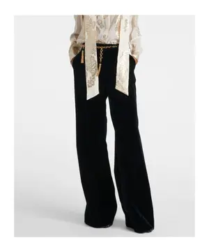 Chloé Cotton Velvet Flared Pants